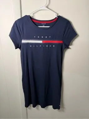 Tommy Hilfiger | Dresses | Tommy Hilfiger Girls Royal Blue Logo Dress ...